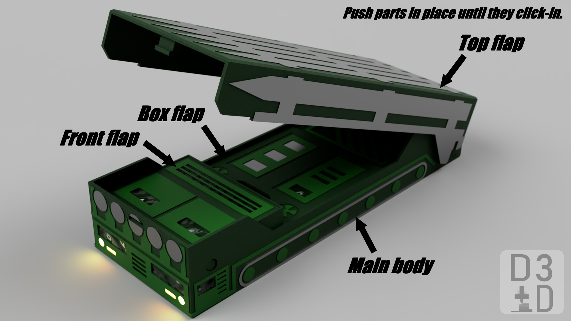 Military-style pencil case with ruler and protractor by Dorma 3D ...