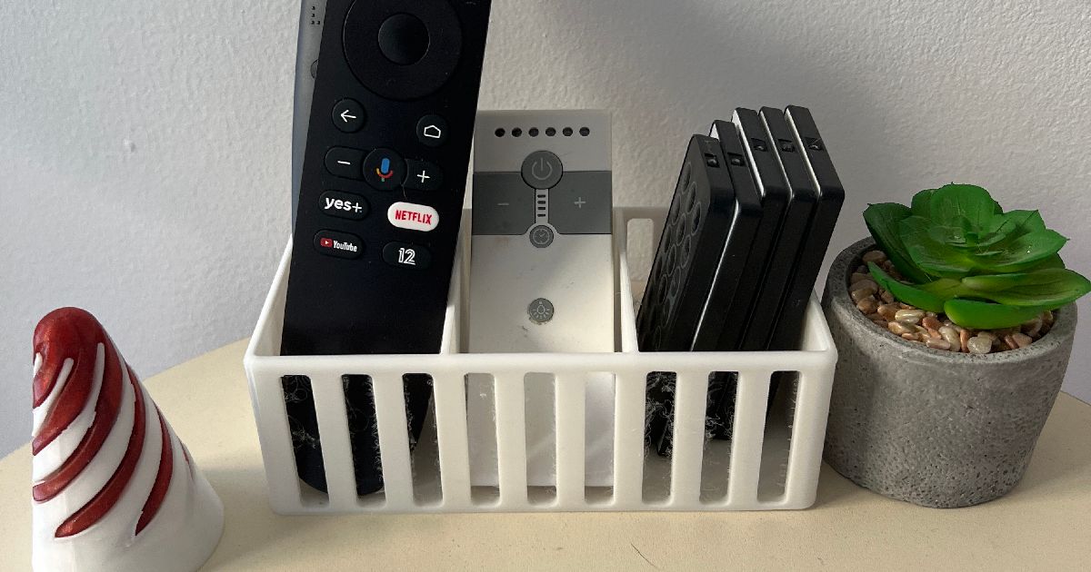 Modern Remote Control Holder by Rom Ben Chaim | Download free STL model ...