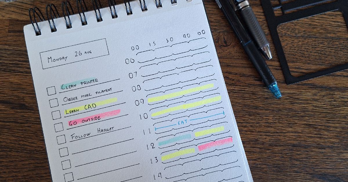 Time blocking stencil by Hasslet | Download free STL model | Printables.com