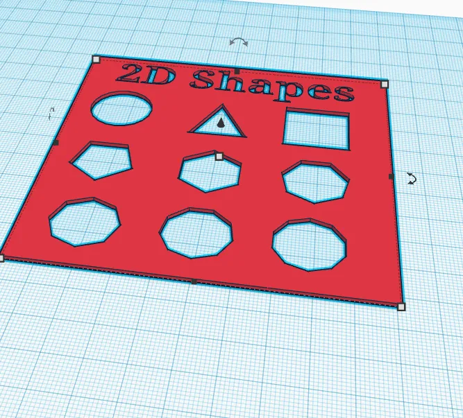2D SHAPE TEMPLATE Circle - Decagon LEARNING SHAPES 2D TEMPLATE STENCIL ...
