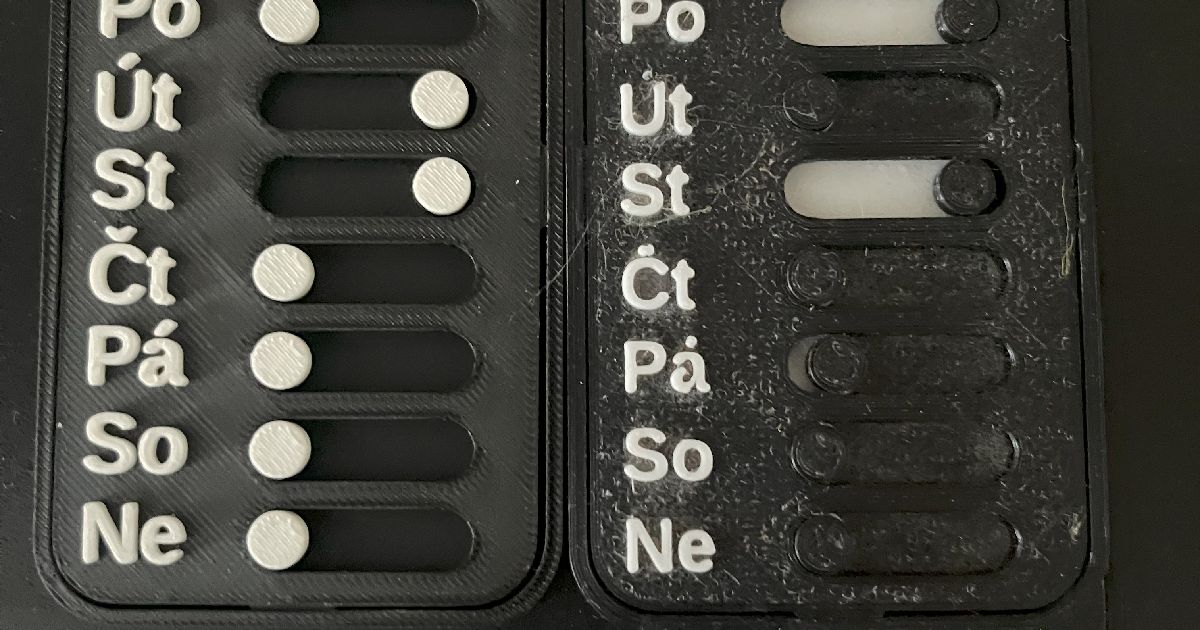 Weekly Slider Task Reminder by Tommi | Download free STL model ...