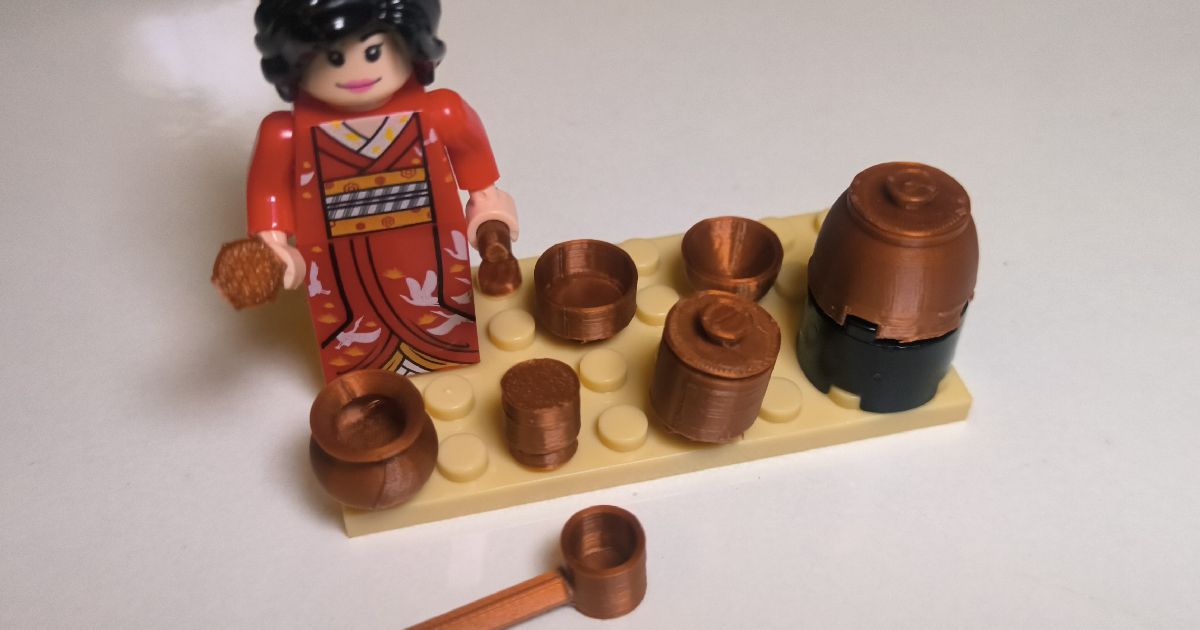 Lego Japanese Tea Ceremony Set by Red Dot Geek | Download free STL ...