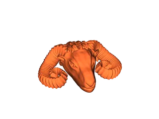Sculpted Ram Head by ncsandor | Download free STL model | Printables.com