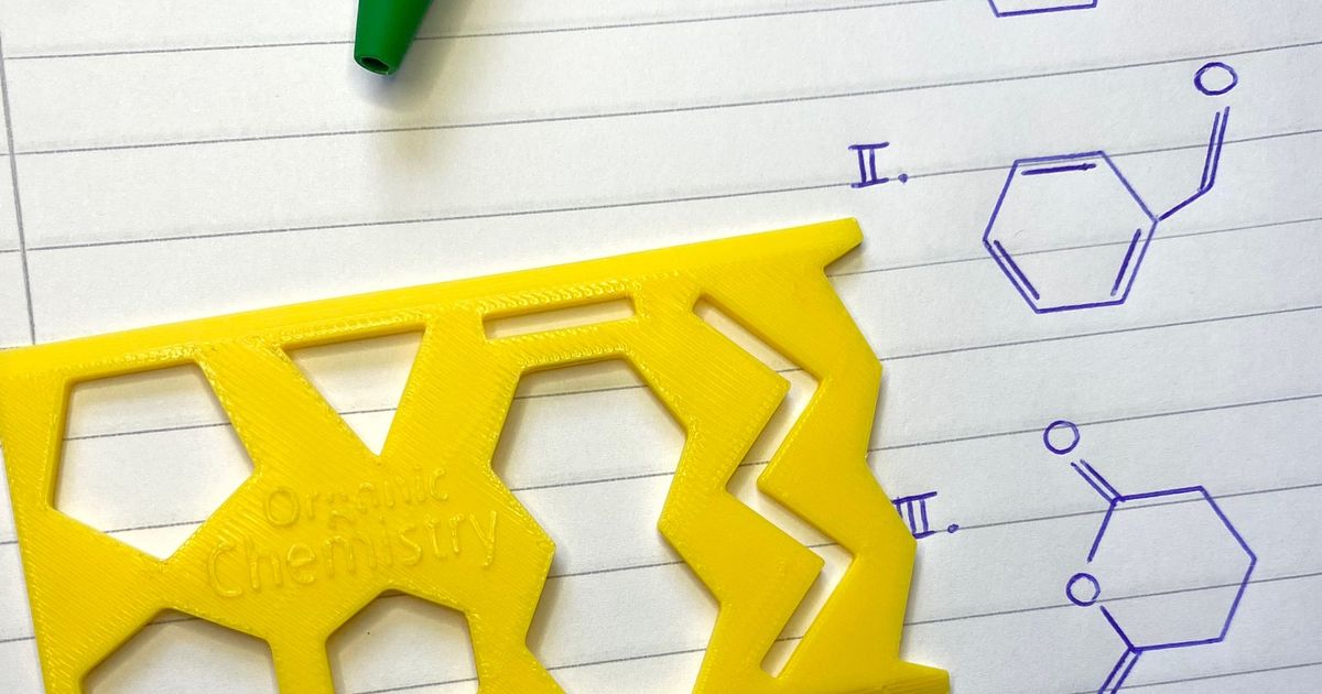 Organic Chemistry Ruler/Pattern by Limo | Download free STL model ...