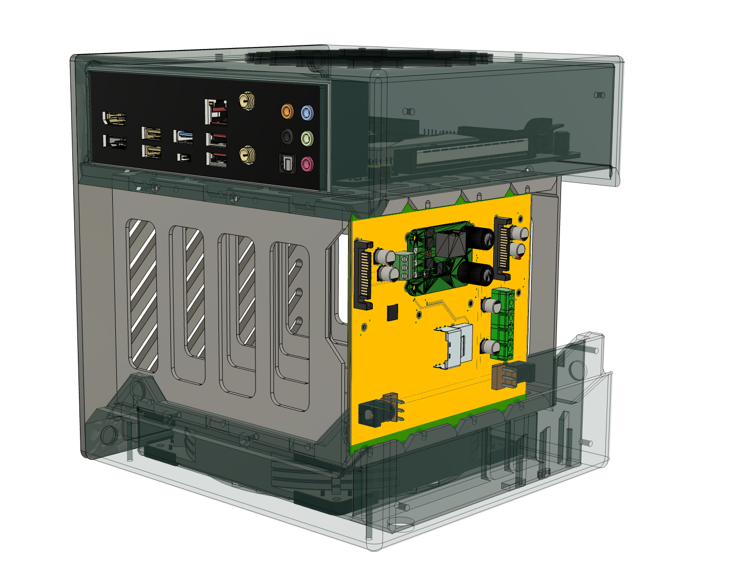 7.5L 4-Bay ITX NAS Case (External PSU) by Akhil V | Download free STL ...