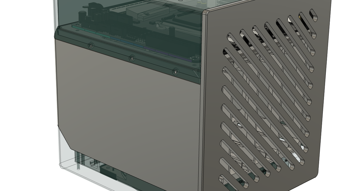 7.5L 4-Bay ITX NAS Case (External PSU) by Akhil V | Download free STL ...