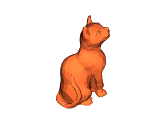 Low Poly Cat Sitting by Roman Parrott | Download free STL model ...