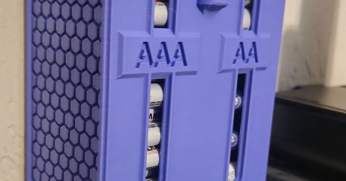 Battery dispenser, wall mounted AA & AAA by Anton | Download free STL ...