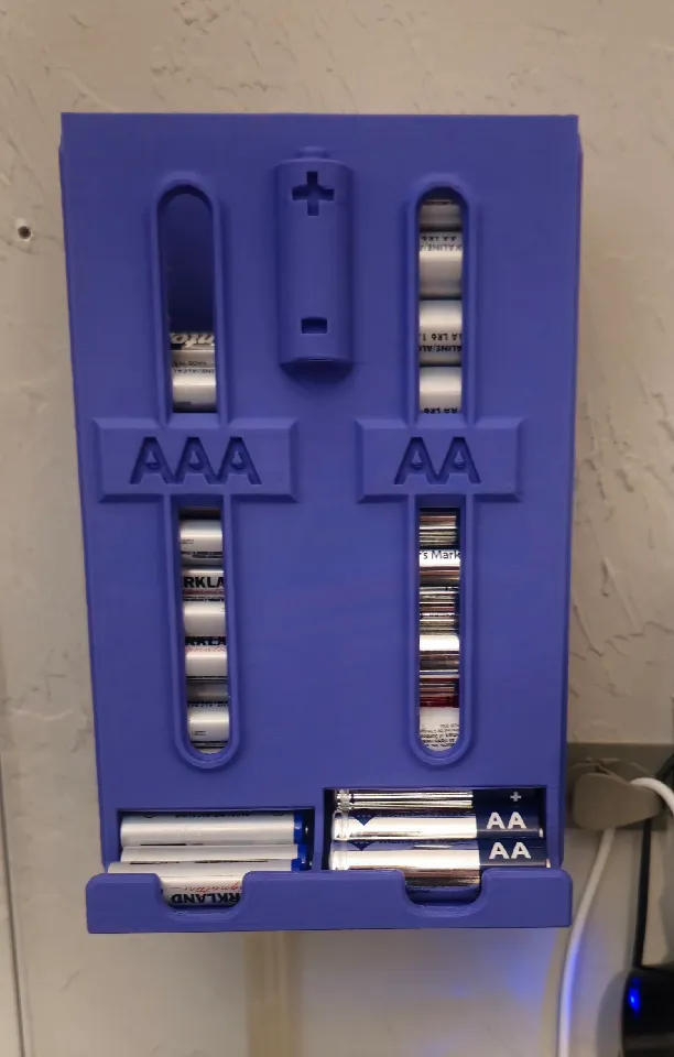 Battery dispenser, wall mounted AA & AAA by Anton | Download free STL ...
