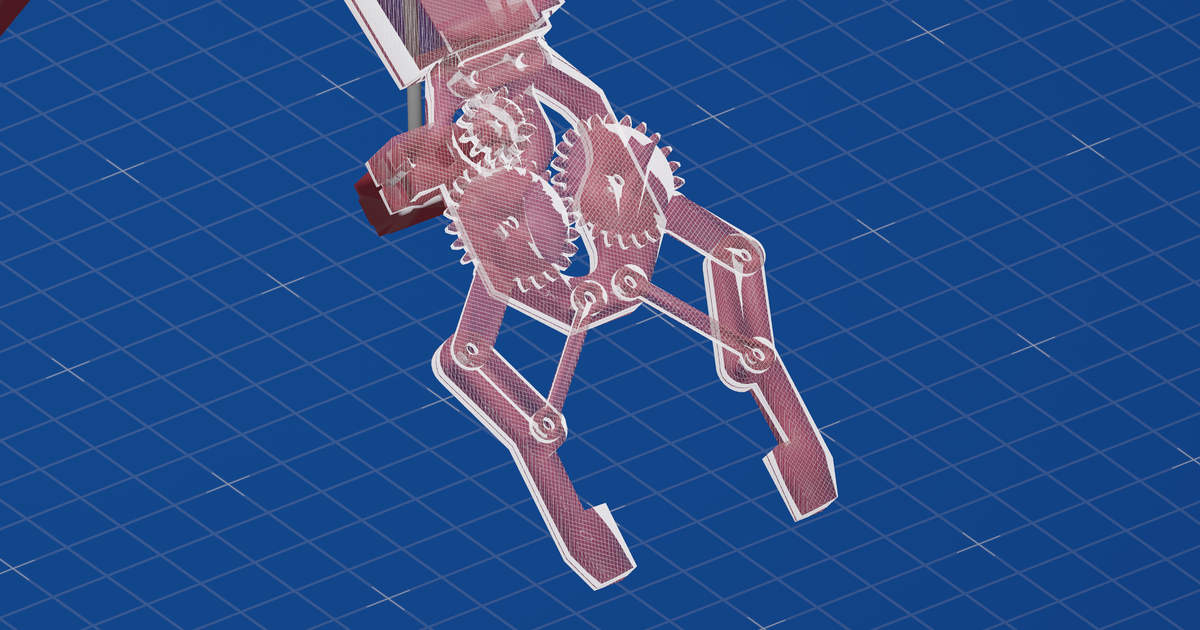 Robotic Arm Remix : Simple Gripper Design with Gear Ratio 2 and ...