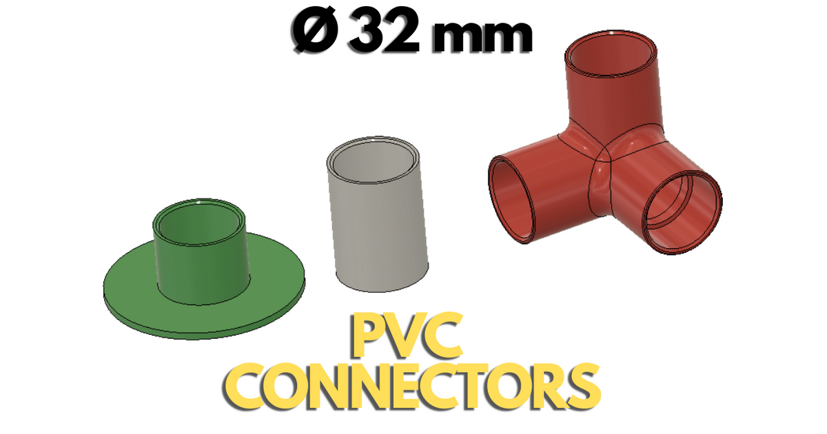 Ø32mm PVC Connectors by Carlos 3D | Download free STL model ...