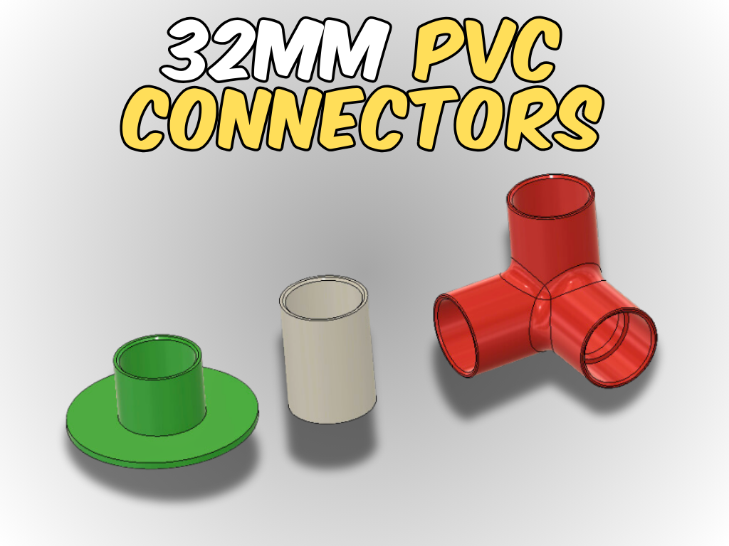 Ø32mm PVC Connectors by Carlos 3D | Download free STL model ...