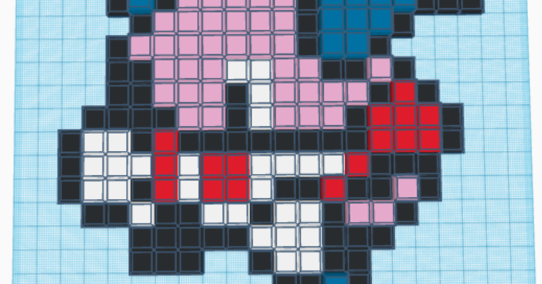 Mr Mime Pixel Art By Richofrivia Download Free Stl Model