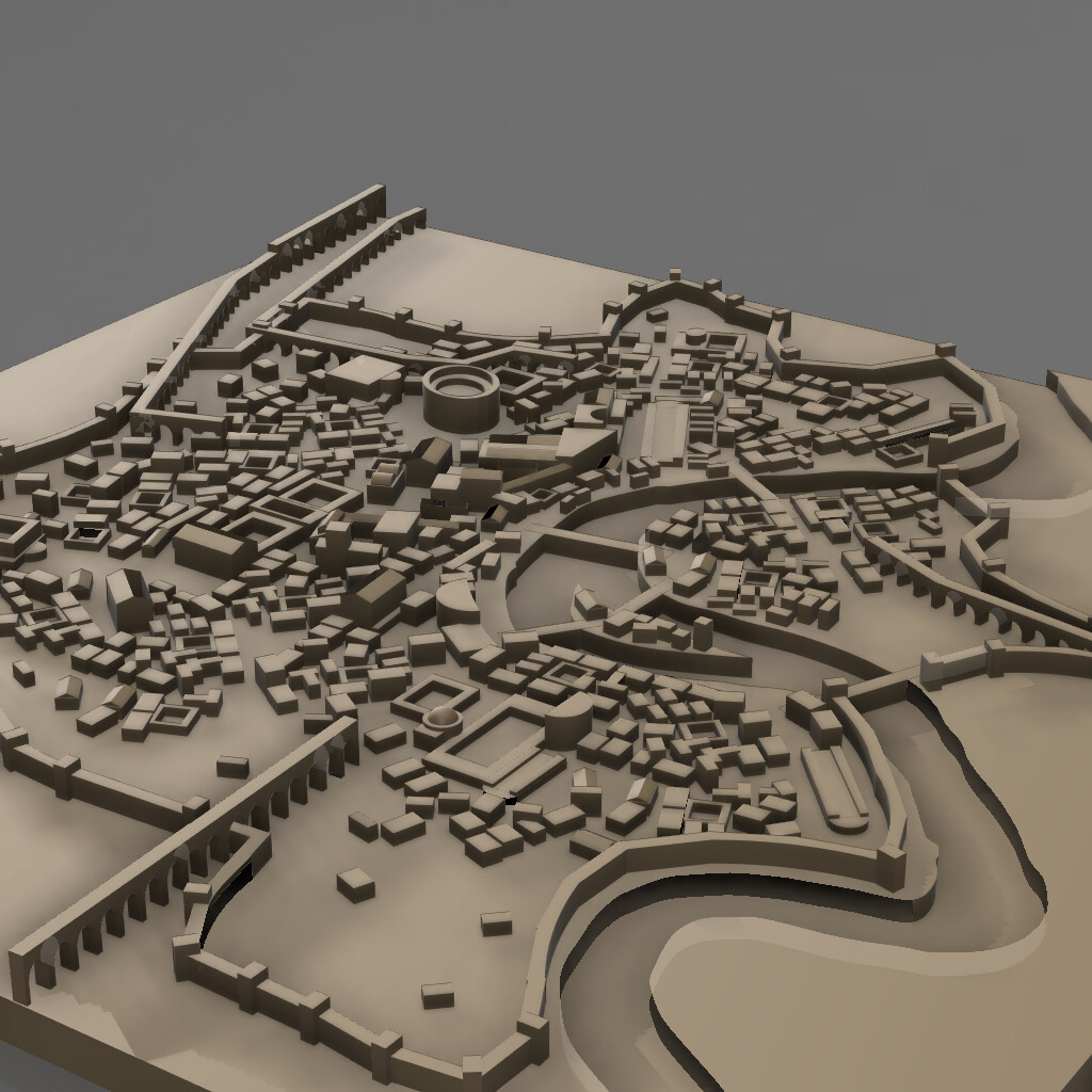 1:7500 Scale Map of Ancient Rome by The Philosopher | Download free STL ...