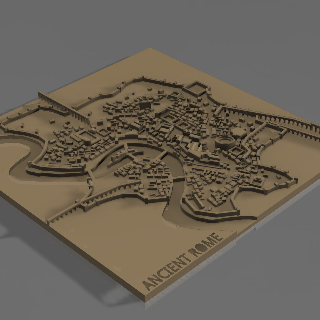 1:7500 Scale Map of Ancient Rome by The Philosopher | Download free STL ...