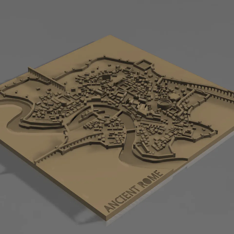 1:7500 Scale Map of Ancient Rome by The Philosopher | Download free STL ...