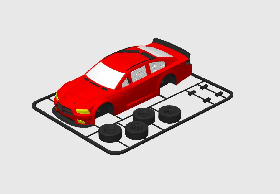 2013 Charger Race Car (Kit Card) by razgvo.cz | Download free STL model ...