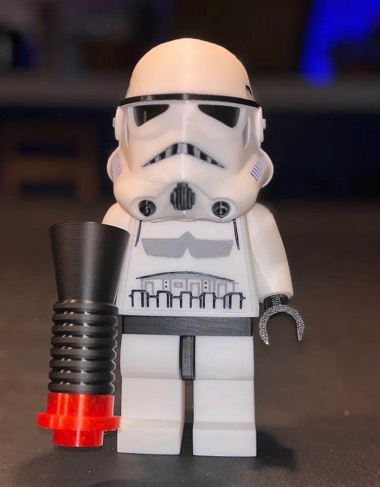 Mega-Sized Lego-like Star Wars Stormtrooper & Captain Mini-Figures (5:1 ...
