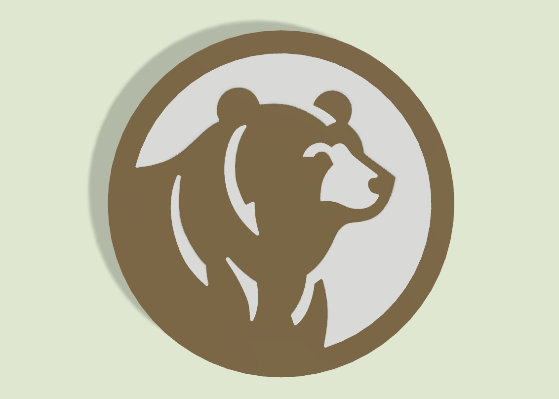 Colored Bear Logo by Tovi | Download free STL model | Printables.com