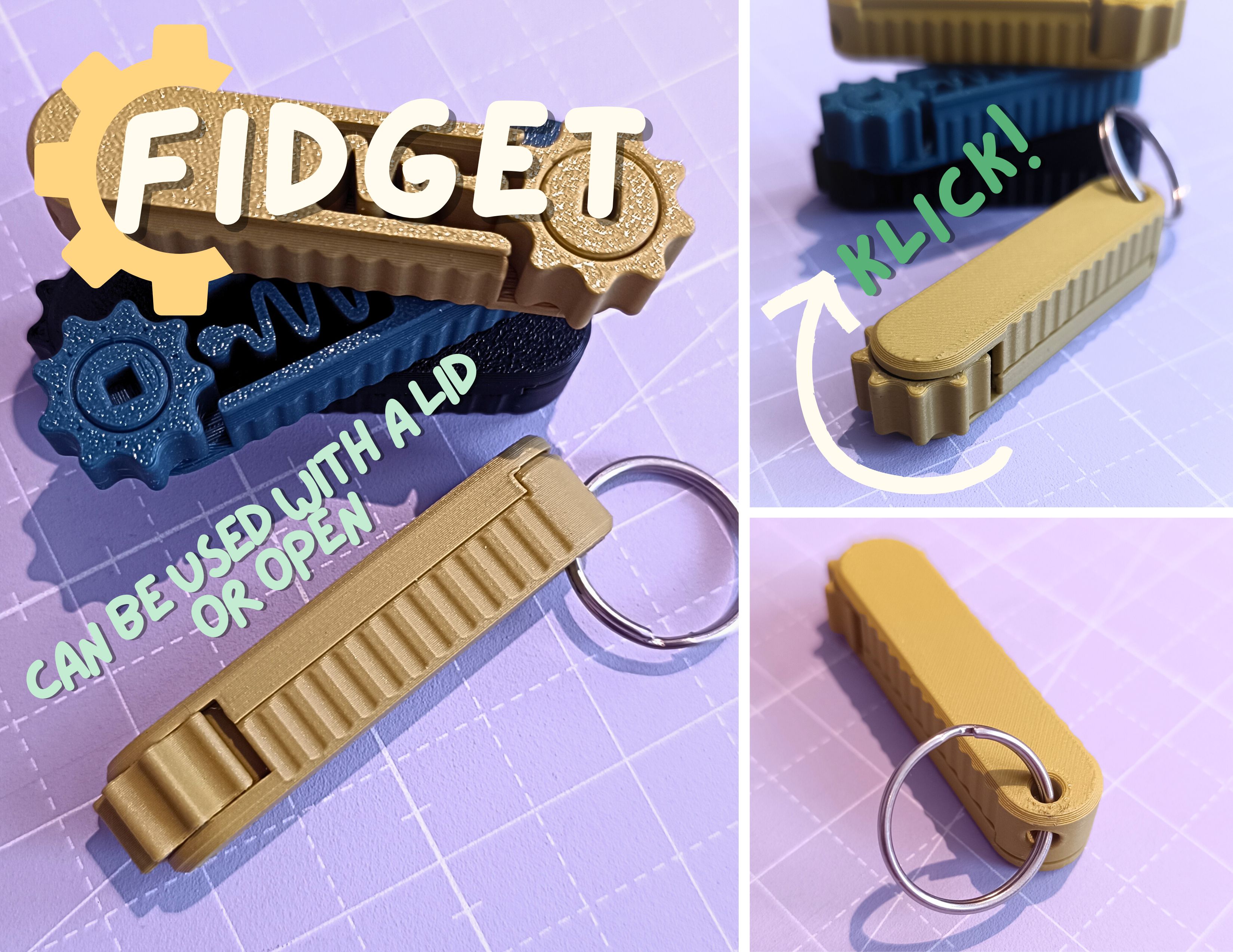 Gear Fidget for keychain por super...Laserkatz | Descargar modelo STL ...