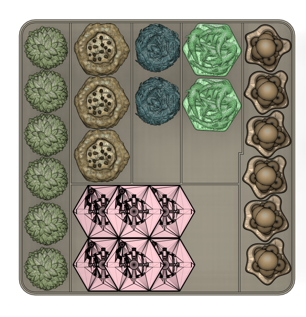 Gloomhaven 3D Printed Terrain Stackable Storage by notafish | Download ...