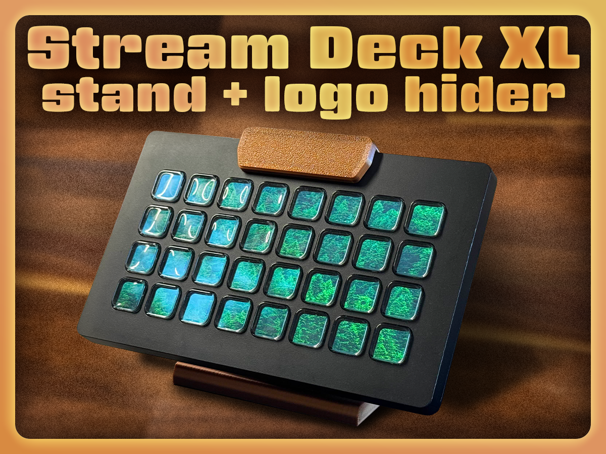 Stream Deck XL Stand + Logo Hider by SillyPrints | Download free STL ...