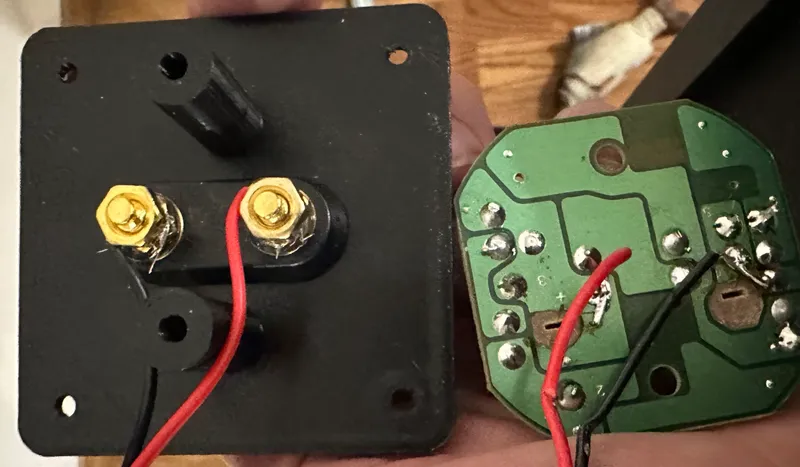 Banana Plug terminal mod for Technics 12 inch floor speakers by Agent ...