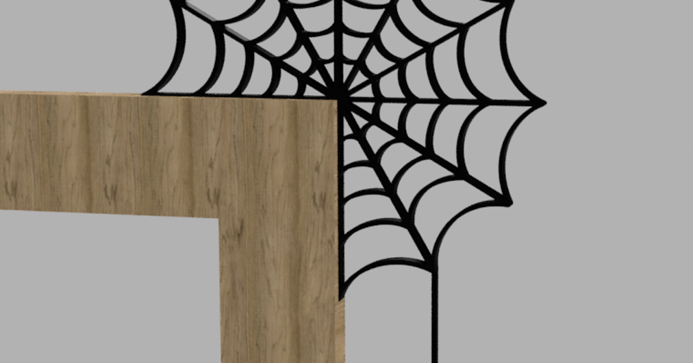 Spider web doorframe decoration with hanging spider by vlzs | Download ...