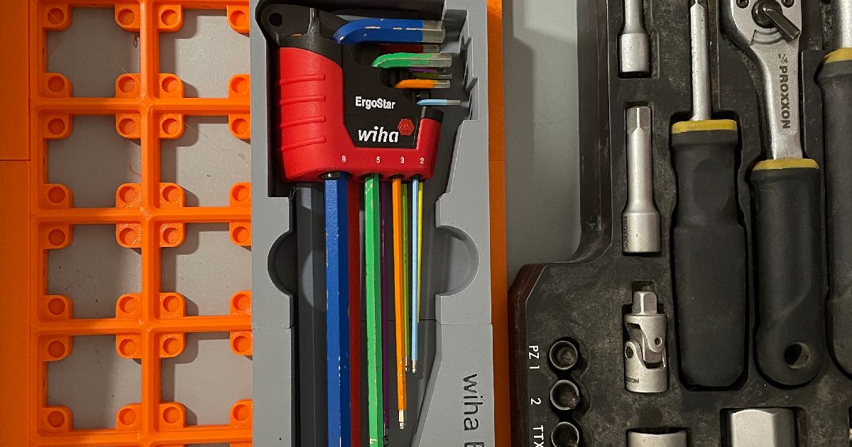 Gridfinity wiha Ergostar 369E9F Inbus by Matthias Hartmann | Download free STL model ...