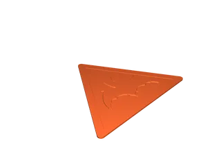 Bat warning sign by Marcel V | Download free STL model | Printables.com