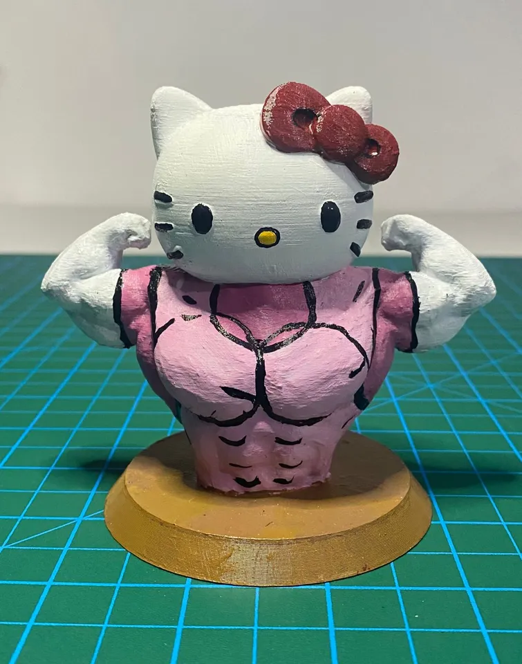 buff hello kitty by Xmakergt | Download free STL model | Printables.com
