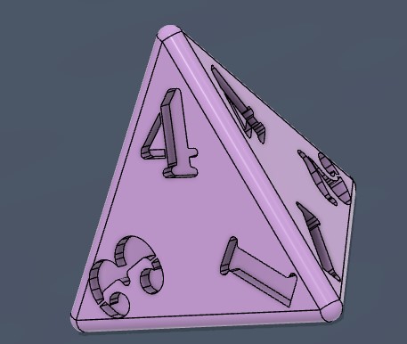 Dé 4 faces by Sined78 | Download free STL model | Printables.com