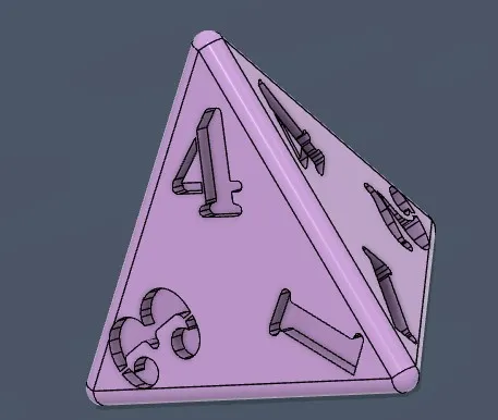 Dé 4 faces by Sined78 | Download free STL model | Printables.com