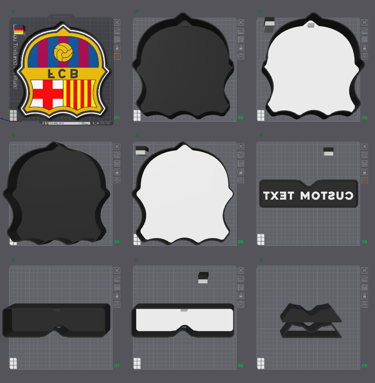 FC Barcelona Customizable Lightbox LED Lamp by braga3dprint ...