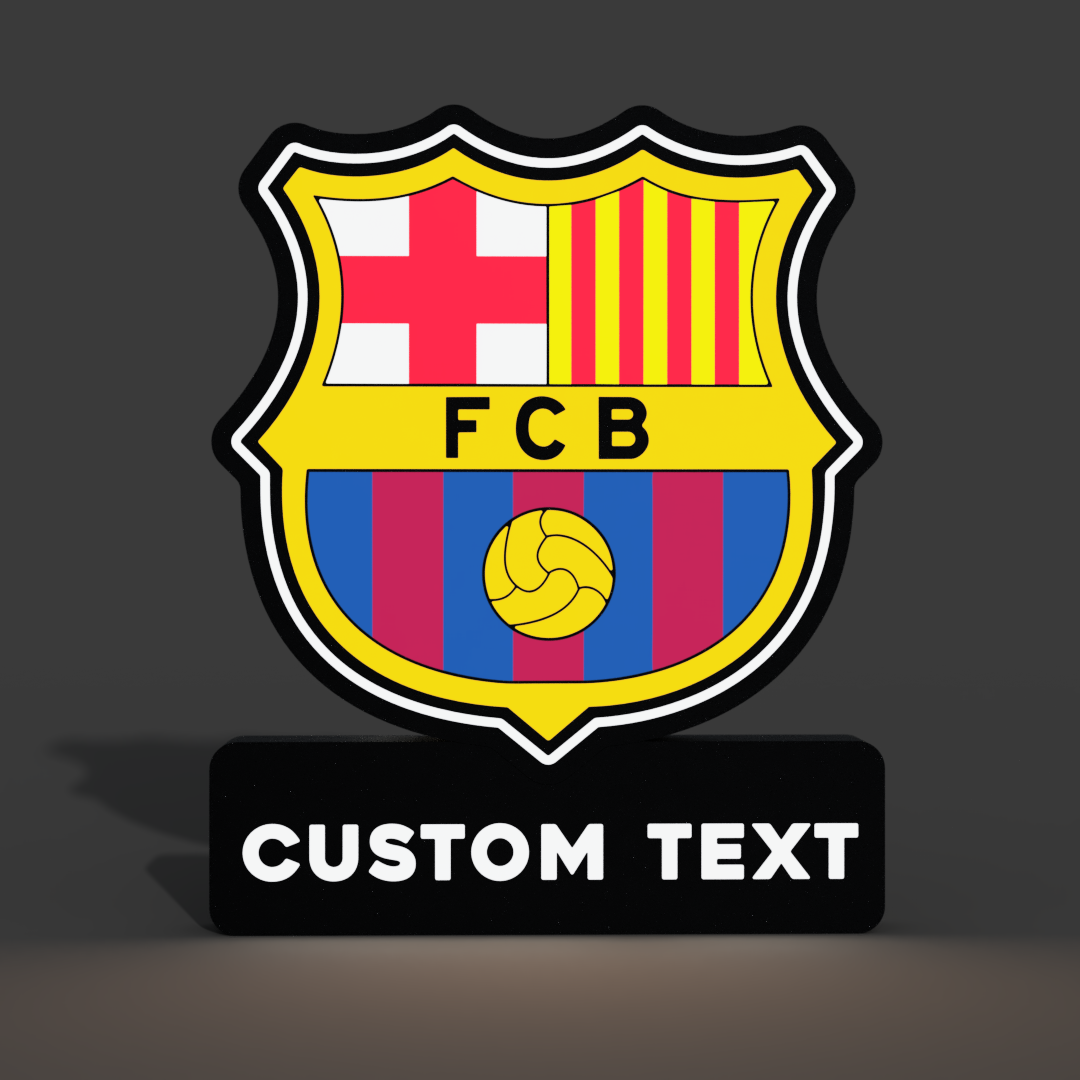FC Barcelona Customizable Lightbox LED Lamp by braga3dprint ...