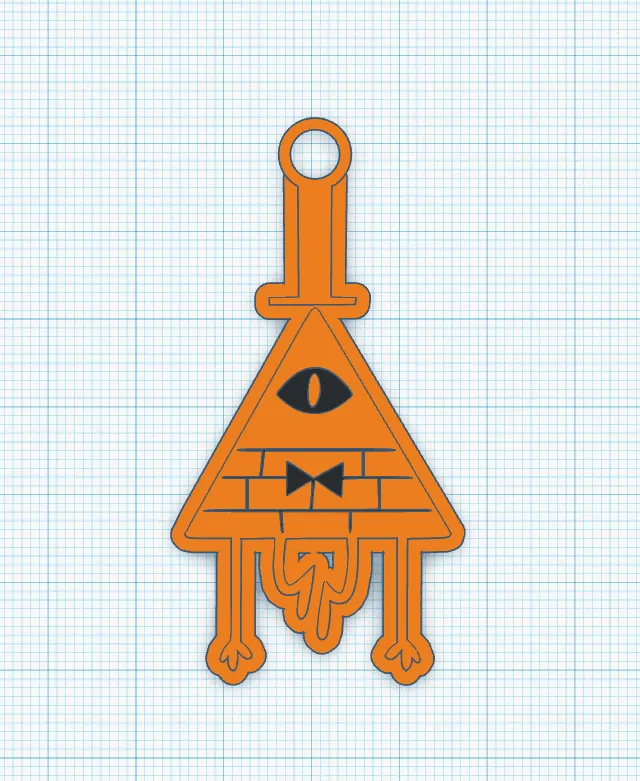 Bill Cipher Clave gravity falls llavero keychan by Luca Aversa Pileci ...