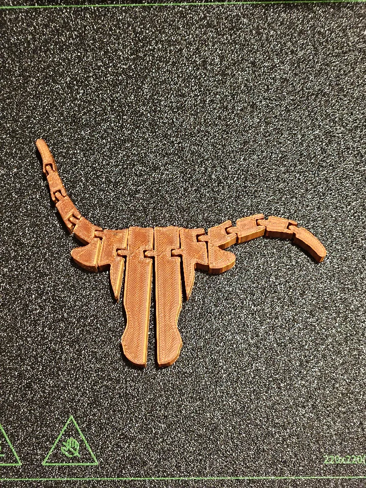 Flexi Bevo / Longhorns fidget toy by winsettr | Download free STL model ...