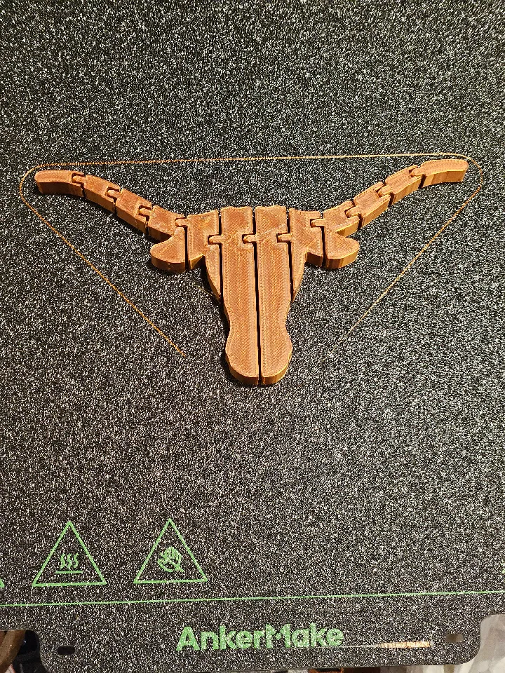 Flexi Bevo / Longhorns fidget toy by winsettr | Download free STL model ...