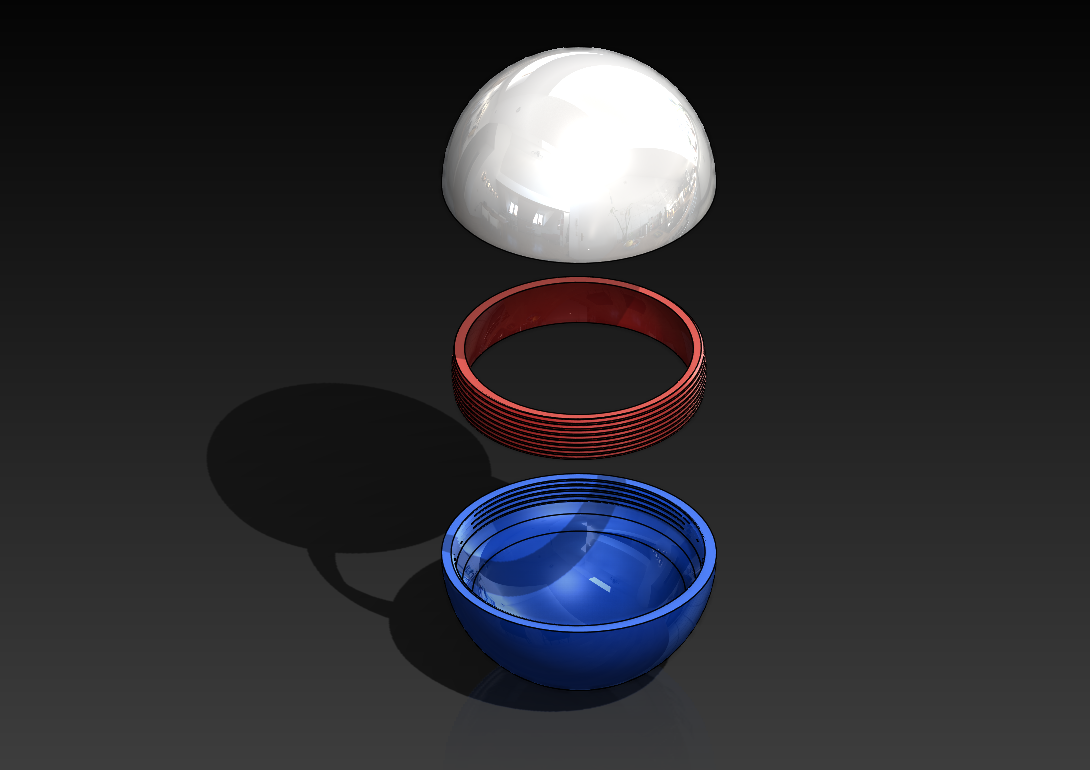 Sphere with Spherical Thread Coupling by m_IDEX | Download free STL ...