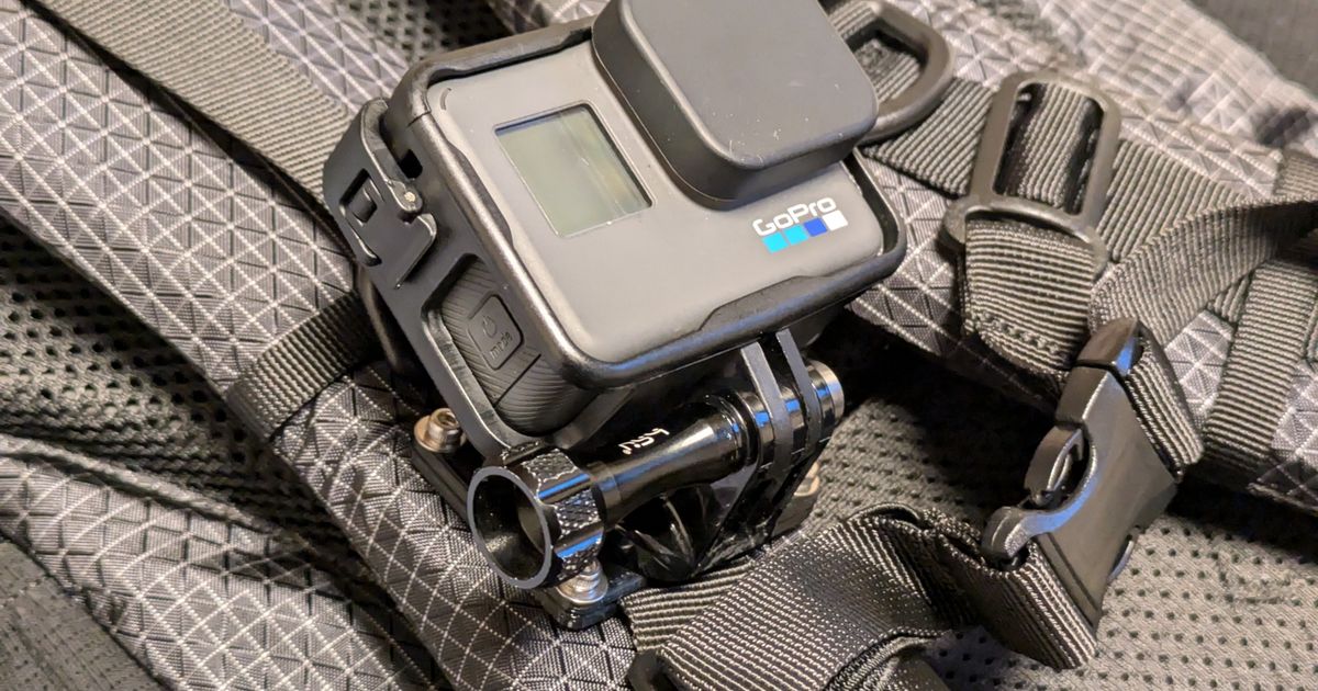 Easy GoPro backpack mount by Sugary | Download free STL model ...
