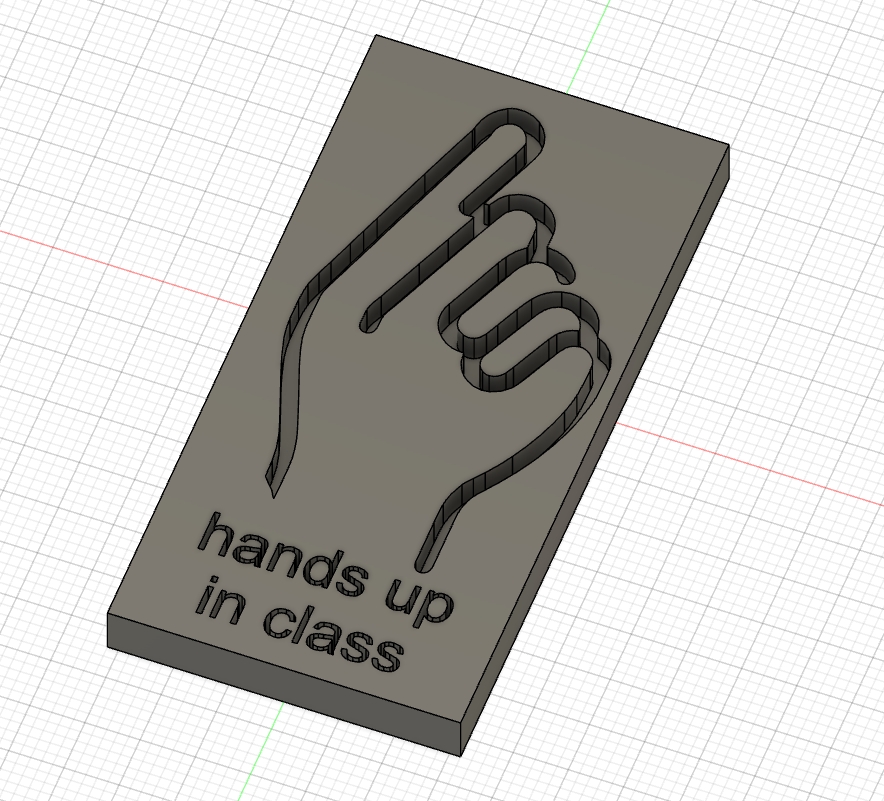 "hands up in class" sign by Tovi | Download free STL model | Printables.com