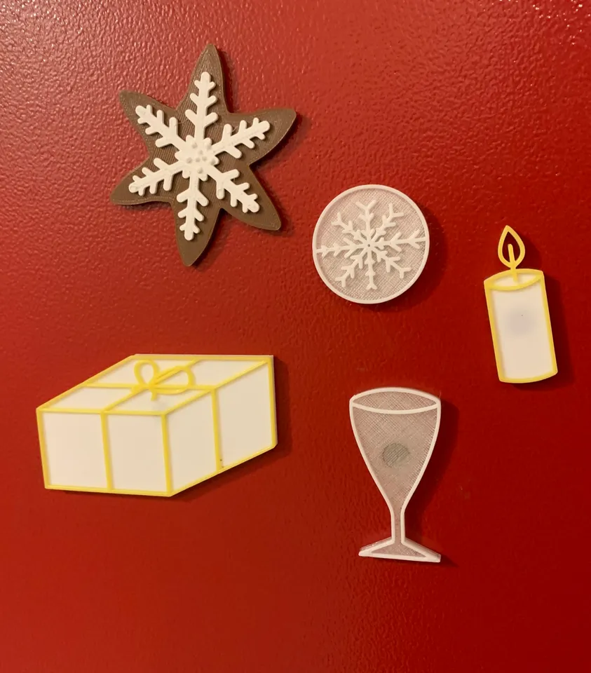 Christmas magnets by kabecz | Download free STL model | Printables.com