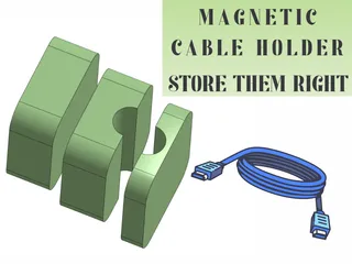 Magnetic Cable Holder by jon | Download free STL model | Printables.com