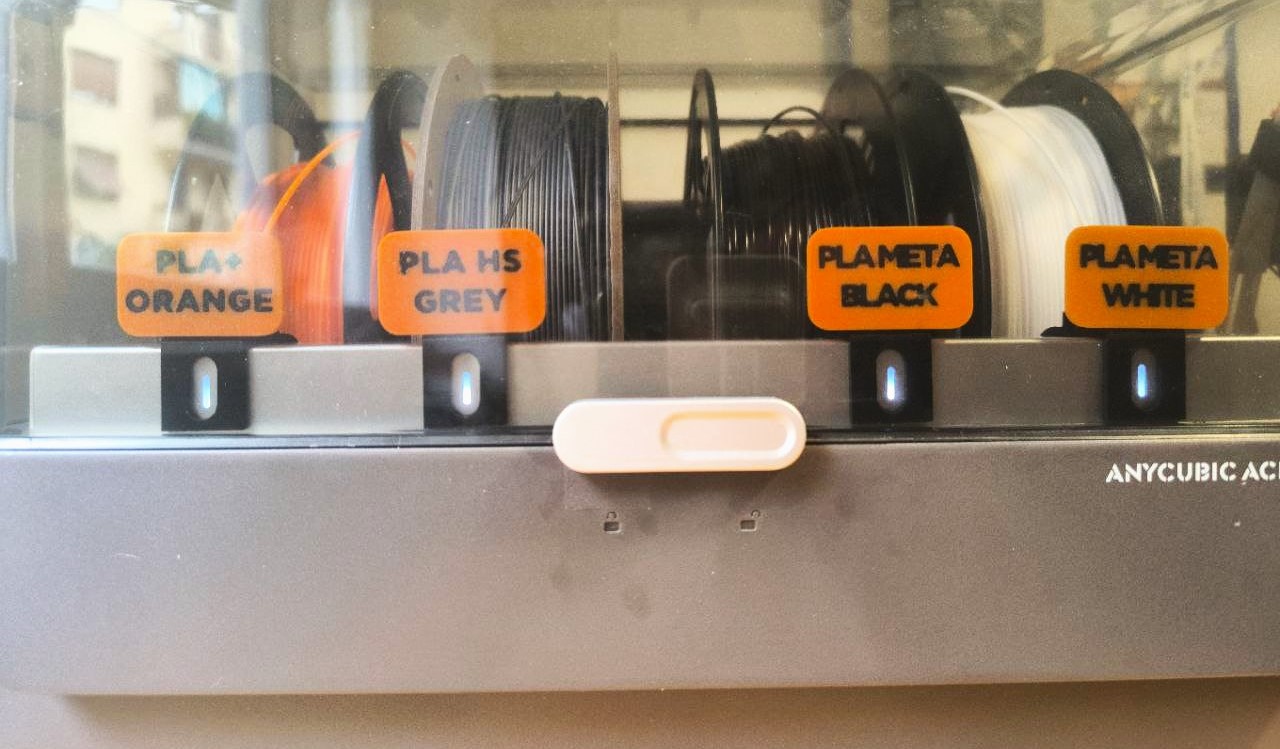 Anycubic ACE Pro Filament Label + Holder por Frapperoni | Descargar ...