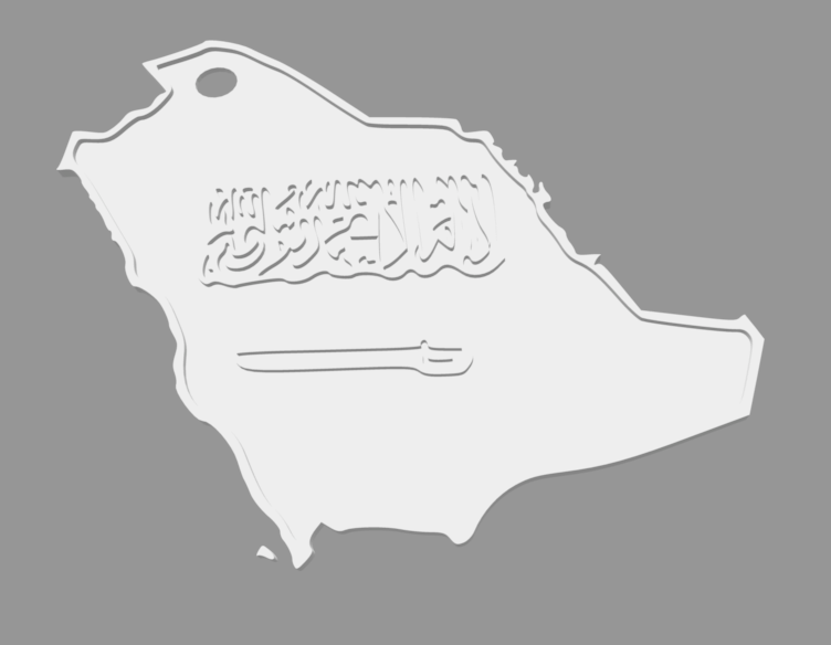 Saudi map keychain by Munirah Saad | Download free STL model ...