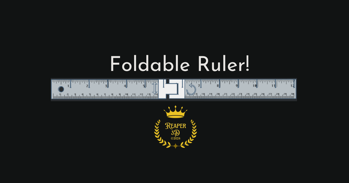 Foldable Ruler V1.2 by Reaper3D | Download free STL model | Printables.com