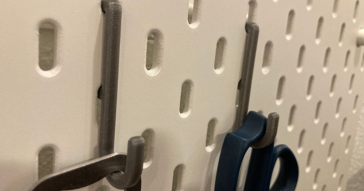 IKEA Skadis Hook Improved (SKÅDIS) by DomesticHacks | Download free STL ...