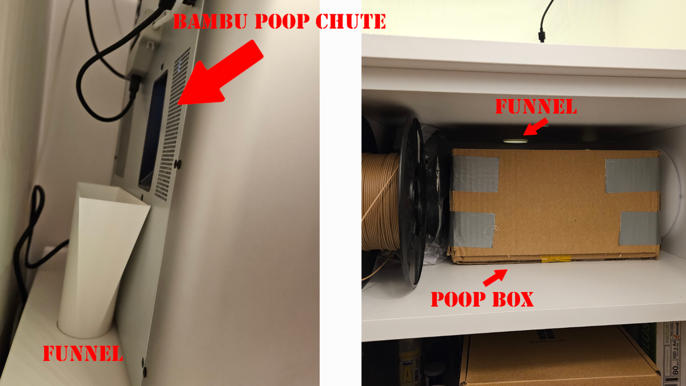 bambu lab poop chute funnel for 54mm hole (40mm deep) by MartinPP ...