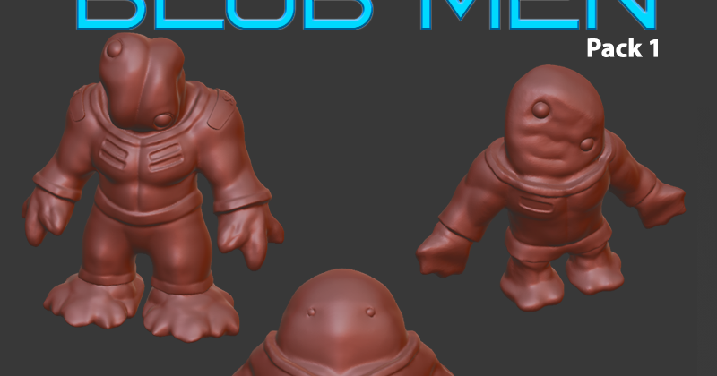 Sci-Fi Blob Men, pack 1 by np-dev | Download free STL model | Printables.com