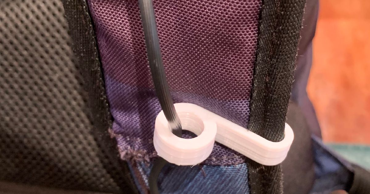 Cable tie for backpack by Julian | Download free STL model | Printables.com